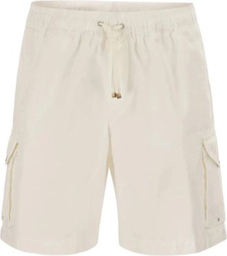Brunello Cucinelli Homme, Shorts, Beige, Taille: 2XL Drawstring Cotton Cargo Shorts