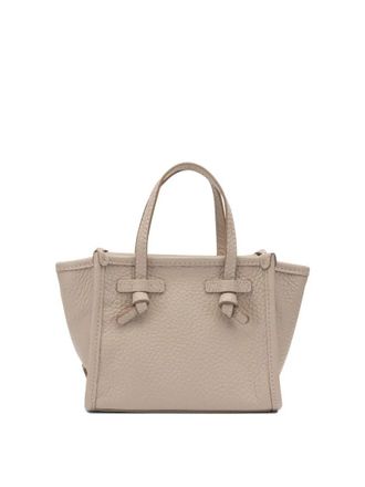 Gianni Chiarini Hobo Bags - Textured Leather Handbag With Detachable Strap - Gr. unisize - in Beige - f&uuml;r Damen