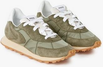 RUN OF Sneaker Run Of aus Ledermischung in Khaki