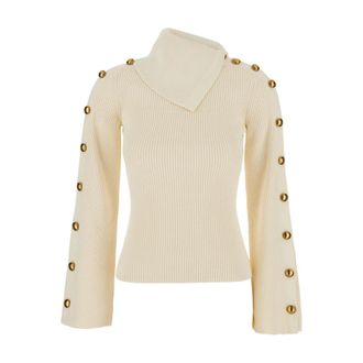 Elisabetta Franchi Strickoberteil - - Knitwear - Damen - Wei&szlig; - S
