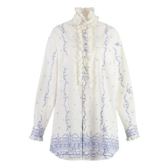 Philosophy di Lorenzo Serafini Ger&uuml;schtes Baumwoll-Hemdblusenkleid - - Dresses - Damen - Wei&szlig; - M