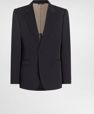 Dolce & Gabbana Single-breasted Taormina Wool Canvas Jacket - Mann Anz&uuml;ge Und Blazer Grey 58