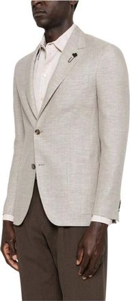 Lardini Homme, Vestes, Beige, Taille: 4XL Blazer &agrave; poches &agrave; rabat