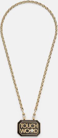 Marie Lichtenberg Halskette Scapular aus 18kt Gelbgold mit Ebenholz und Diamant