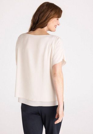 Frank Walder Klassische Bluse mit Lagenoptik