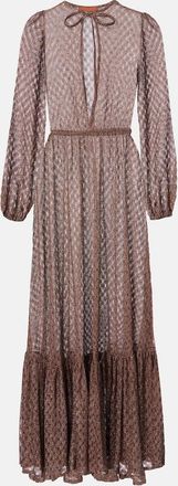 Missoni Maxikleid aus H&auml;kelstrick