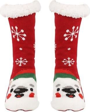 Generic Chausson Chaussette Femme Homme, Chaussettes Pantoufles Antid&eacute;rapantes Thermiques, Hiver Chaussette Chaude Polaire, Grosses Chaussettes de Noel