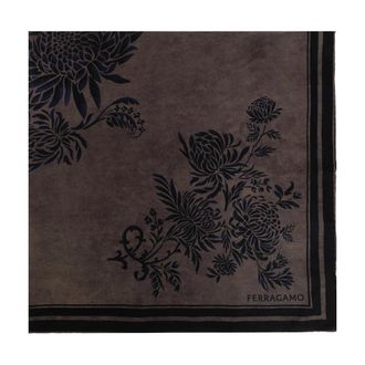 Ferragamo Brocade-Seidenschal - - Accessories - Damen - Grau - ONE SIZE