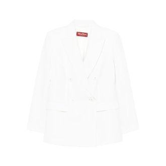 Max Mara Gekn&ouml;pfte Jacke - - Jackets - Damen - Wei&szlig; - M