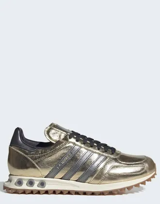 adidas Originals La trainer OG baskets dor&eacute;es m&eacute;tallis&eacute;es et argent&eacute;es