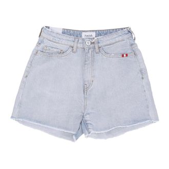 Amish Denim Shorts Ivy Fransensaum - - Shorts - Damen - Blau - W30