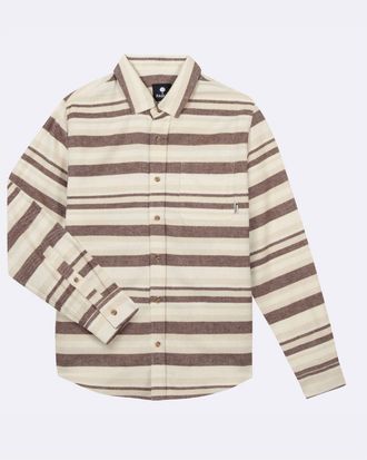 Faguo Chemise écrue & marron coton - SIGNY