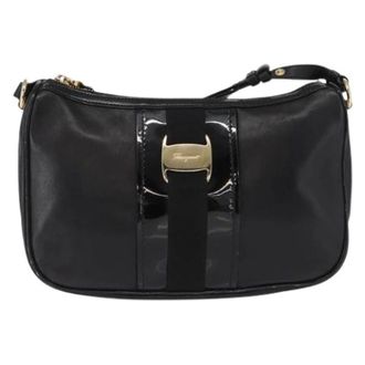 Ferragamo Sac bandouli&egrave;re en cuir Pre-owned - Femme - Pre-owned - Noir - Taille: ONE Size