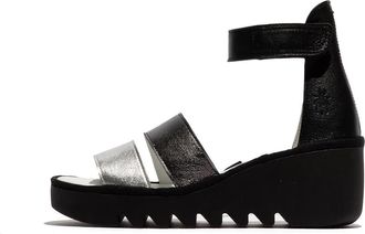 FLY London Fly London Damen BONO290FLY Sandal, Silver/Graphite/Black, 39 EU