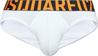 Dsquared2 Homme, Sous-vêtements, Blanc, Taille: XL Slip en coton avec logo