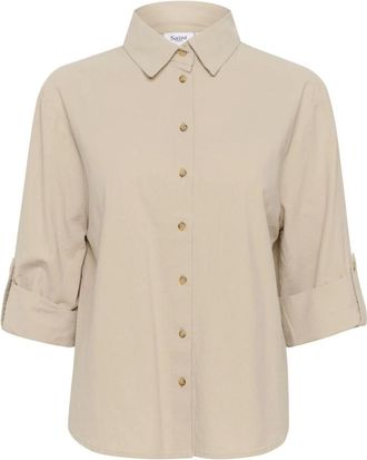 Saint Tropez Femme, Blouses et Chemises, Beige, Taille: 46 FR Chemise ZalindaSZ
