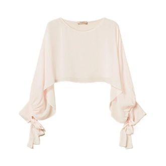 Twinset Femme, Blouses et Chemises, Rose, Taille: 34 FR Chemisier Court avec