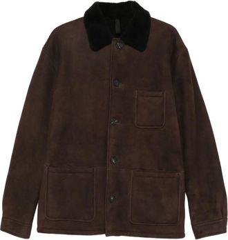 Tagliatore manteau à col en fourrure - Marron