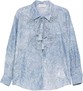 Ermanno Scervino Femme, Blouses et Chemises, Bleu, Taille: 42 FR Ermanno Firenze Chemises
