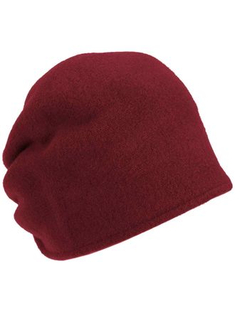 Loevenich Beanie | 100% Wolle | Gefalteter Rücken | Warmes & Weiches Design | Komfort & Stil Wine