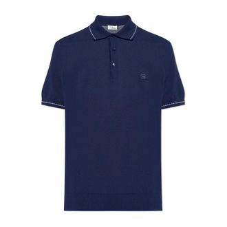 Etro Baumwoll-Poloshirt mit gesticktem Logo - - Tops - Herren - Blau - XL
