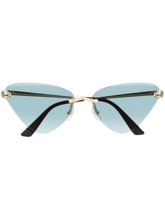 Cartier lunettes de soleil &agrave; monture papillon - Noir