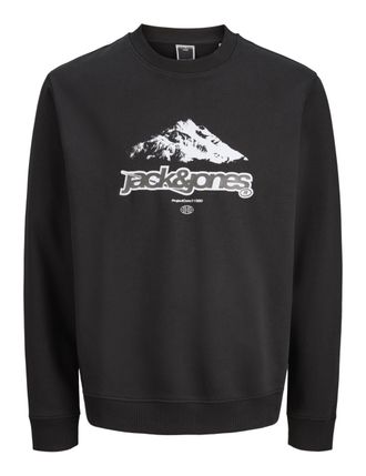 Jack & Jones Jcoflare Front Print Sweat Crew Neck