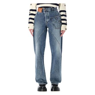 J.W.Anderson Femme, Jeans, Bleu, Taille: W28 Jeans Workwear Torsad&eacute;