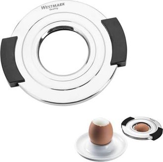 Westmark Eierköpfer/-öffner, Maße: 9,1 x 8,1 x 1,1 cm, Kunststoff/Rostfreier Edelstahl, Silber/Schwarz, 10892280