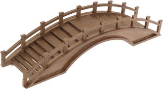 Cabilock Miniatur Holzbrücke Arch Bridge aus Massivem Holz Antike Gartenfigur für DIY Moosgarten Miniatur Feengarten Deko Bonsai Pflanzen Topf Ornament Terrari