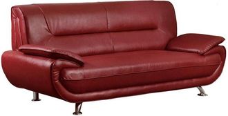 Vente-Unique Canapé 3 places en simili NIGEL - Rouge