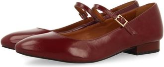 Gioseppo Ballerinas aus Leder mit Lackleder-Effekt, Burgunderrot, 41 EU