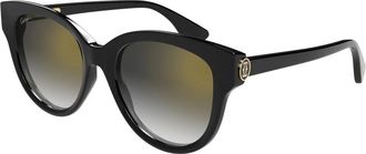 Cartier Zeitgen&ouml;ssische Cat-Eye-Sonnenbrille - - Accessories - Damen - Schwarzk - 55 MM