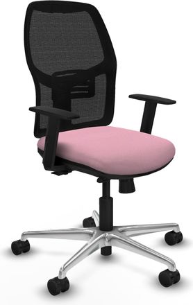 Piqueras y Crespo Alfera Rosa Schreibtischstuhl mit 1D-Armen, h&ouml;henverstellbare Lendenwirbelst&uuml;tze, ausgestattet mit Syncro/Traslack und Schneidschaum, mit Rollen von 6