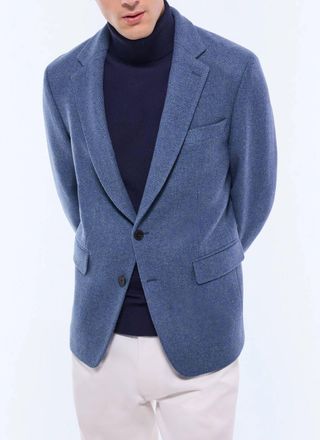 Fursac Veste droite en tweed de laine - Taille 44 - Homme