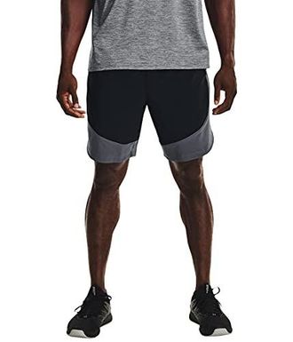 Under Armour Mens HIIT Woven Colorblock Shorts, Black (001)/Black, XX-Large