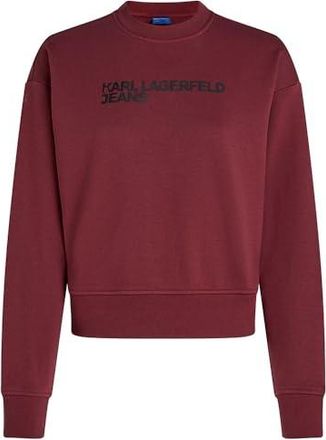 Karl Lagerfeld Karl Lagerfeld Jeans, Femme, Sweat &Agrave; Logo Essential, Coupe R&eacute;guli&egrave;re, Violet, M