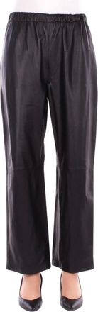 SOLOTRE Femme, Pantalons, Noir, Taille: 38 FR Leather Pantalons
