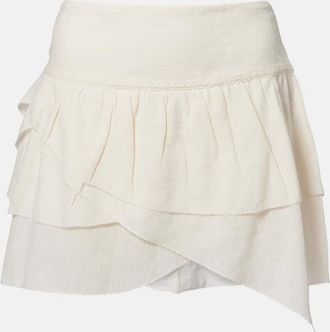 Isabel Marant Mini-jupe Dejha en coton et lin m&eacute;lang&eacute;s