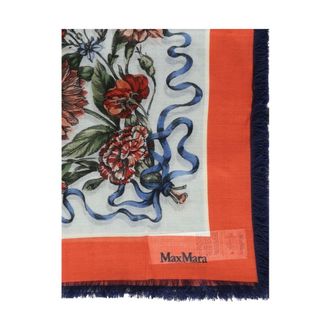 Max Mara Femme, Accessoires, Multicolore, Taille: ONE Size &Eacute;charpe &agrave; Franges Motif