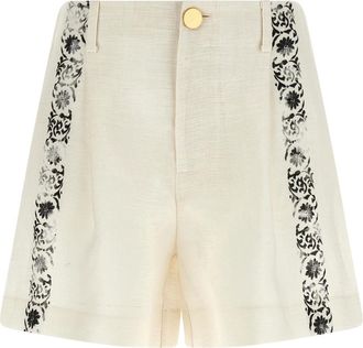 Alberta Ferretti Femme, Shorts, Blanc, Taille: 34 FR Pure Linen Shorts