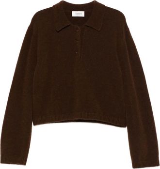 Laneus polo à boutonnière - Marron