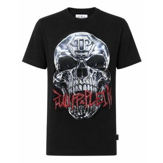 Philipp Plein T-Shirt Rundhalsausschnitt Ss Skull - - Tops - Herren - Schwarzk - L
