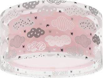 Dalber Deckenlampe kinderzimmer, Deckenleuchte für Kinder Clouds Wolke Rosa, Deckenlampe Kinderzimmer, 41416S, E27