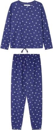 Women'secret Long Pyjama Daily Farmers Market, Bleu, XS Femme