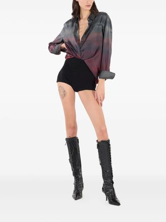 Roberto Cavalli Hoch sitzende Shorts - Schwarz