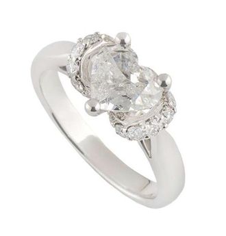 Bespoke White Gold Heart Cut Diamond Ring