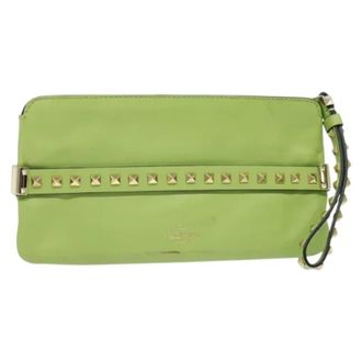 Valentino Pre-owned Leder clutches - - Pre-owned - Damen - Gr&uuml;n - ONE SIZE