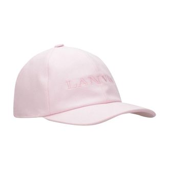 Lanvin Rosa Baseball Baumwolle Schirm Bestickter Hut - - Accessories - Damen - Rosa - L