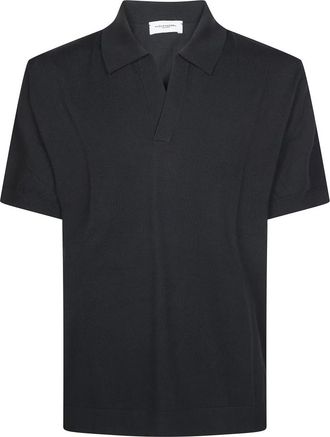Paolo Pecora Homme, Tops, Noir, Taille: L Maglia a Polo Skypper